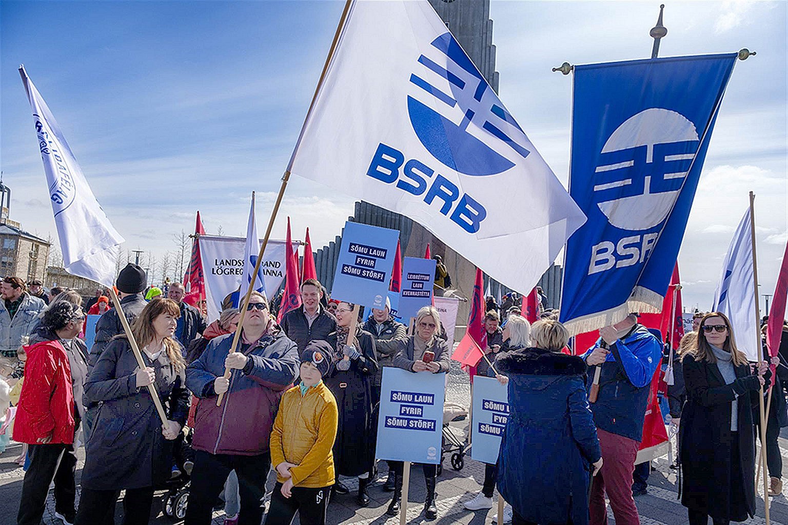 Verkföll BSRB hófust í dag